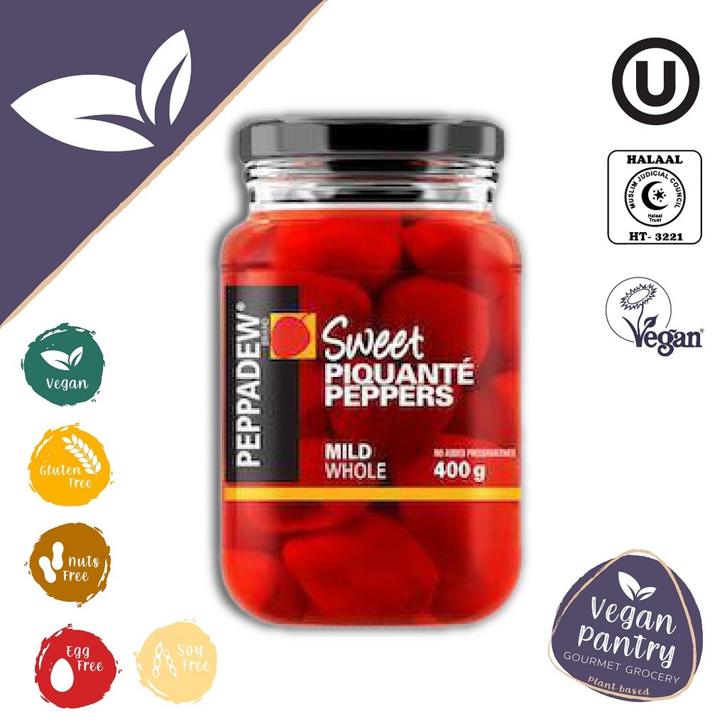 Peppadew Sweet Piquante Peppers Mild-Whole 400g Gluten Free Dairy Free ...