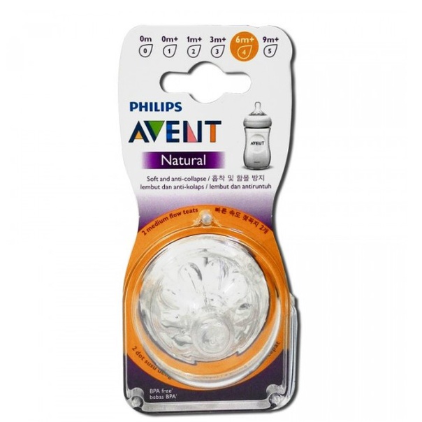 Original Philips Avent Natural Teat (Nipple) Baby Puting Botol Susu ...