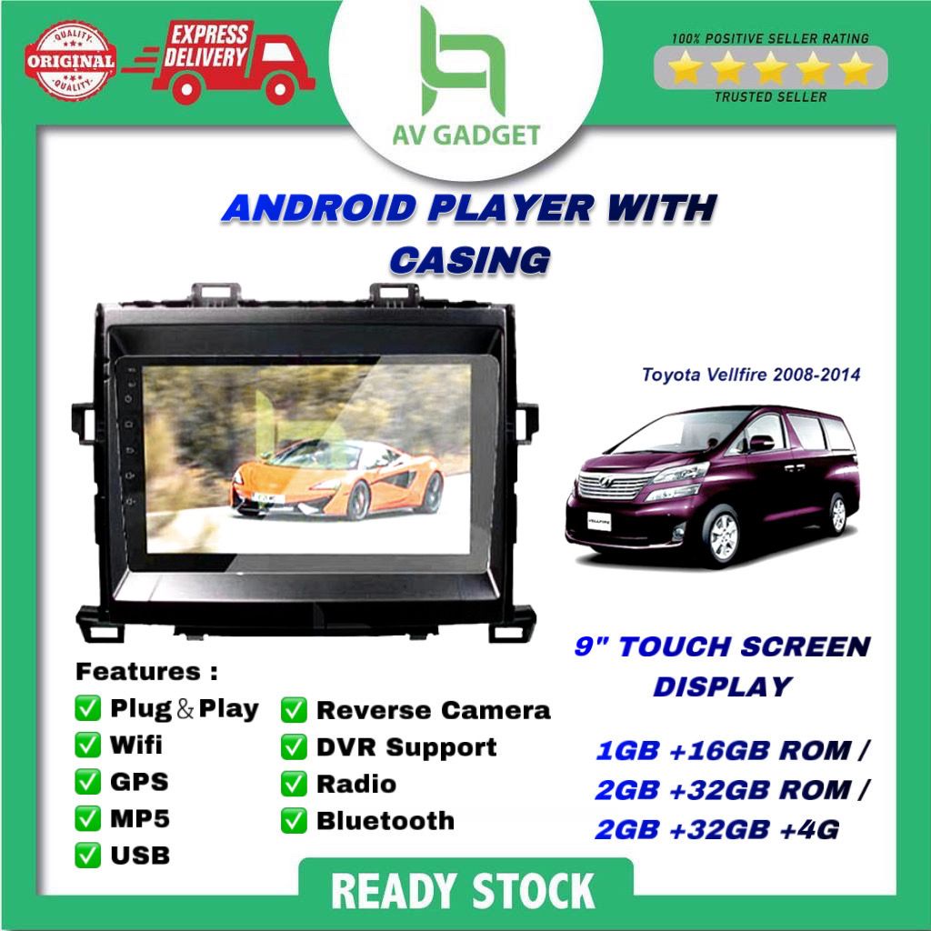 [Free Reverse Camera] Toyota Vellfire Alphard 2008-2014 Fultron 9" Car Android T3L Player Plug ...