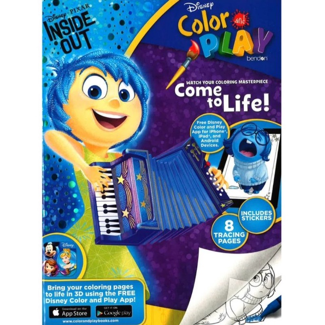 INSIDE OUT Colouring Book & Come to Life in 3D | Shopee Malaysia