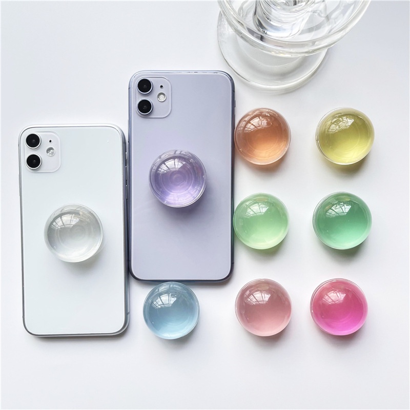 Colorful Crystal Ball Design Airbag Mobile Phone Stand Lazy Desktop ...