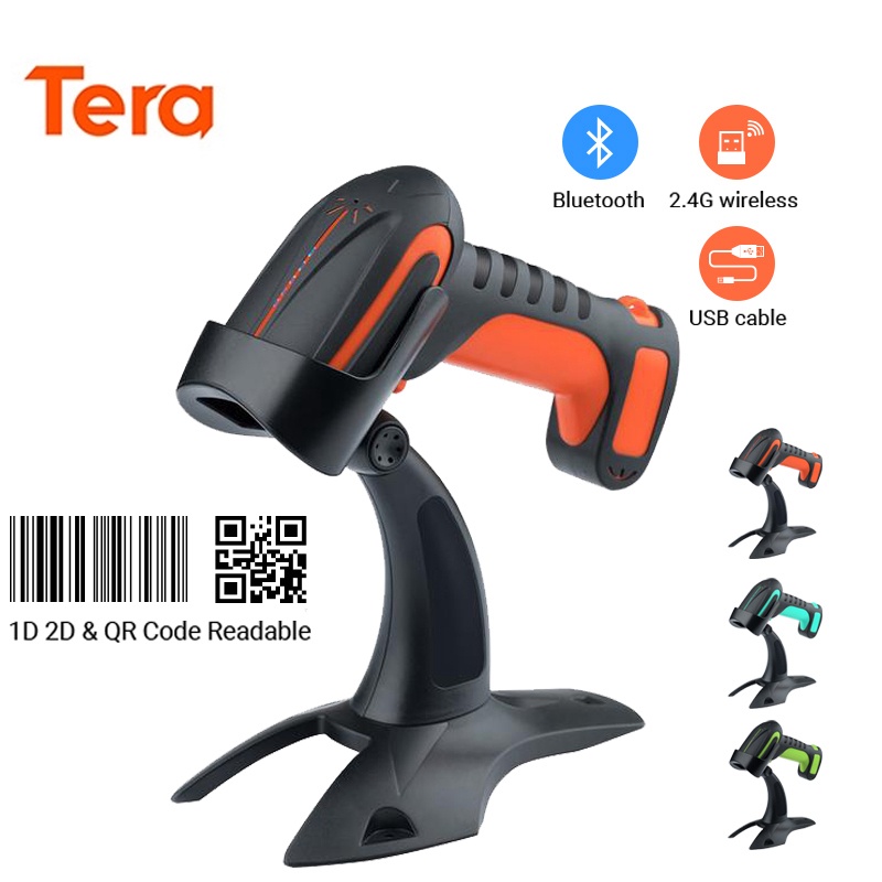 Tera Industrial Wireless Scanner 1D 2D QR Code Scanner Barcode Scanner ...