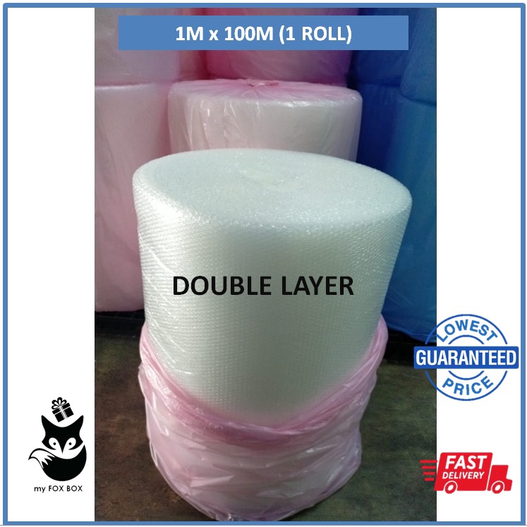 My Favor Packaging Bubble Wrap Double Layer 1M x 100M Bubble Layer ...