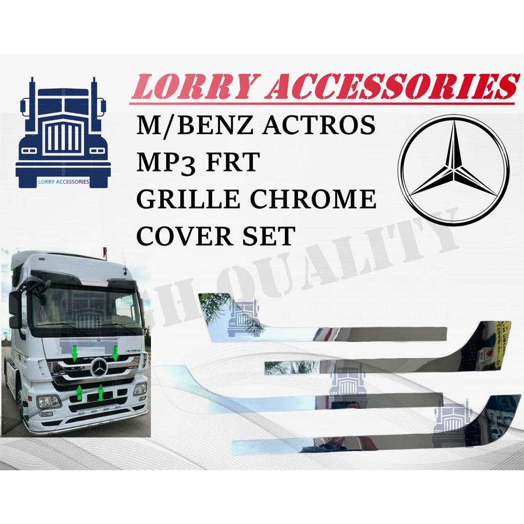 M/BENZ ACTROS MP3 FRT GRILLE CHROME COVER SET | Shopee Malaysia