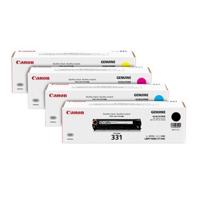 ORIGINAL CANON 331 FULL SET BLACK CYAN MAGENTA YELLOW TONER CARTRIDGE ...