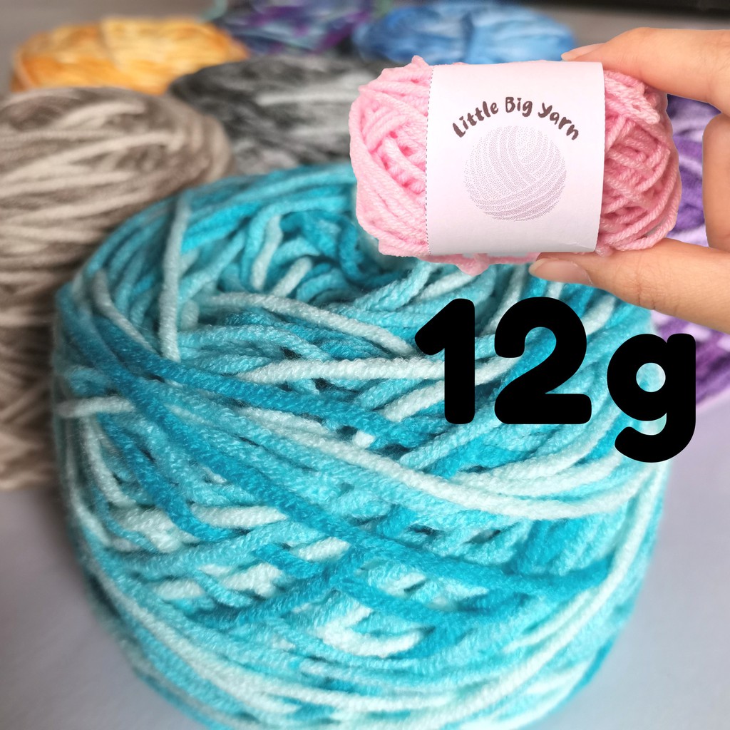 12g 5 Ply Variegated Milk Cotton Yarn Mix Color Multicolored Crochet ...