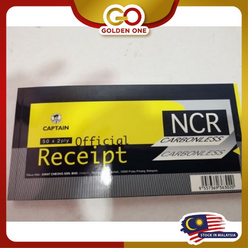 CAPTAIN OFFICIAL RECEIPT 50SHEET X 2PLY NCR | Shopee Malaysia