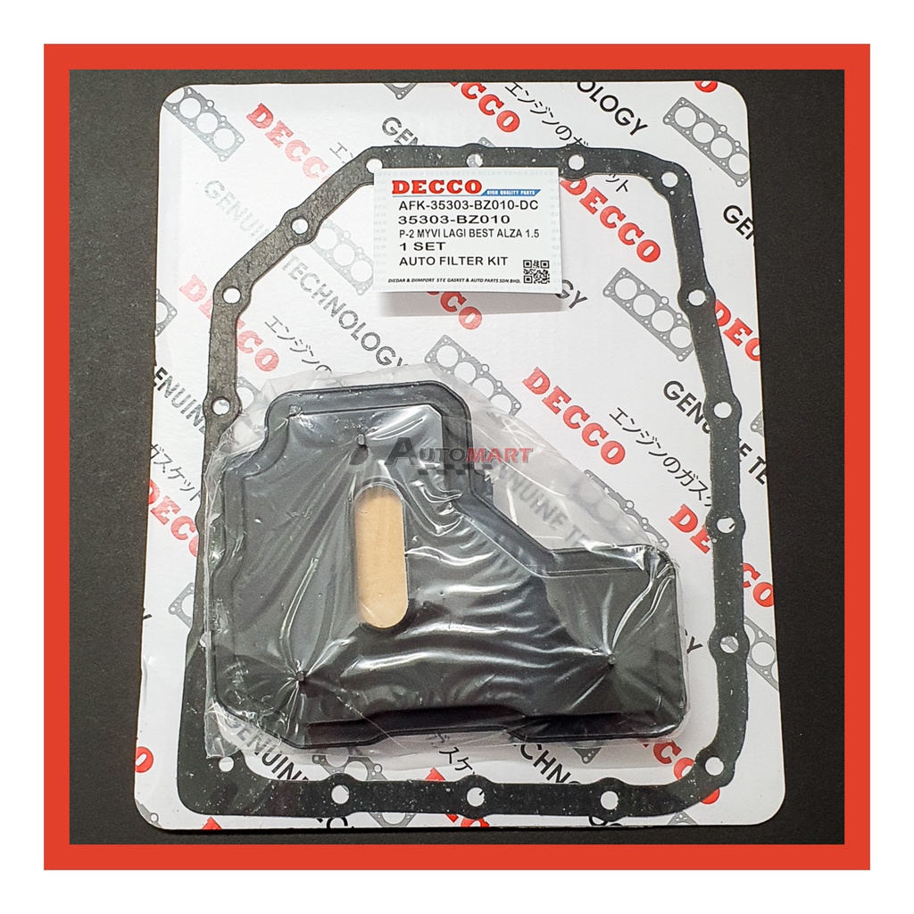 DECCO AUTO TRANSMISSION FILTER KIT 35303-BZ010 PERODUA ALZA AXIA BEZZA ...
