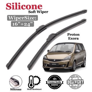 【2Pcs】Proton Exora Front Windscreen Wiper Exora Silicone Soft Wiper ...