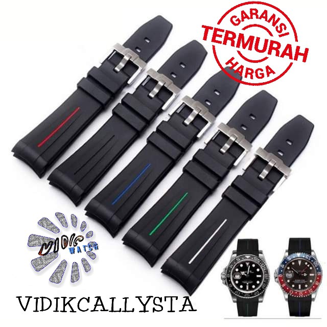 Rubber Strap B 20MM Rolex Daytona GMT President watch Rubber Strap for ...