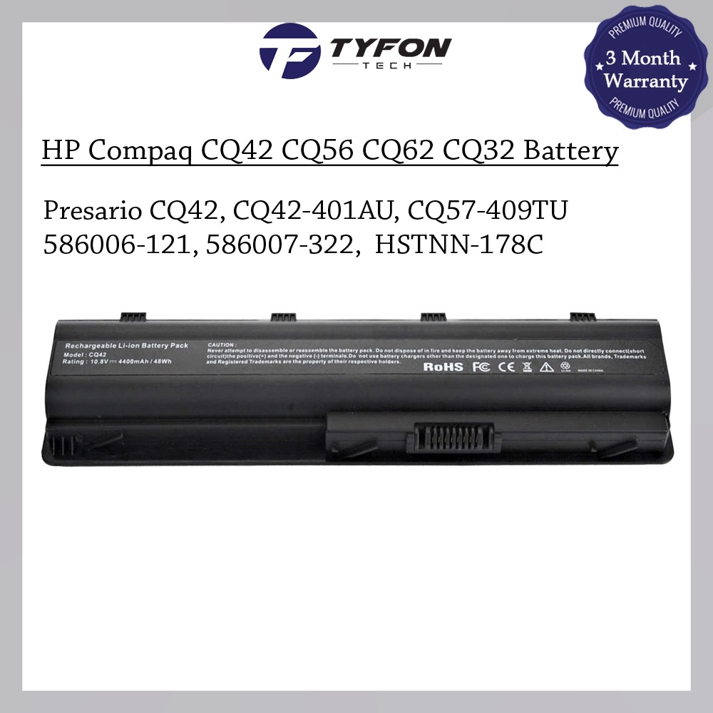 HP Compaq CQ42 CQ56 CQ62 CQ32 CQ72 Compatible Laptop Battery | Shopee ...