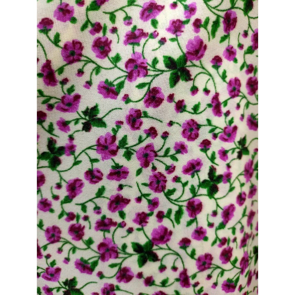 Kain Polyster Meter / Kain Meter Cip Meter Cute Flower (Bidang 45“ inci ...