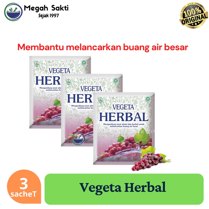 MGS - Vegeta Herbal Grape Flavor 3 Sachets - Rich in Fiber to Launch ...