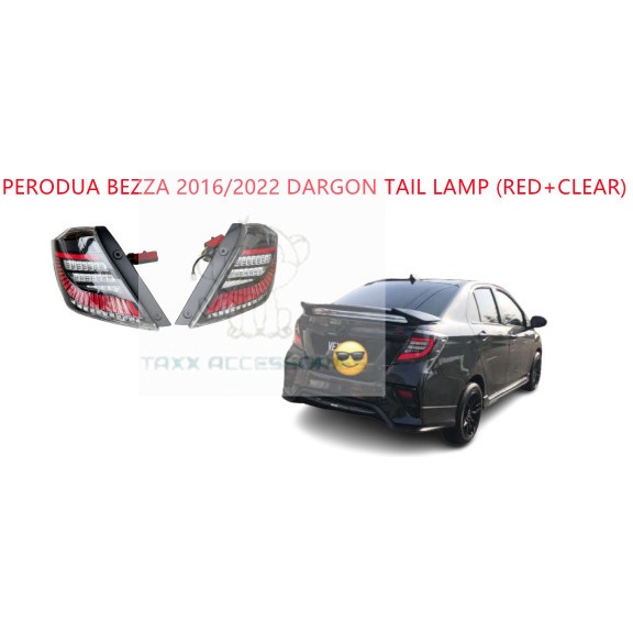 Perodua Bezza 2016 - 2022 Dragon Scale Tail Lamp With Signal Running ...