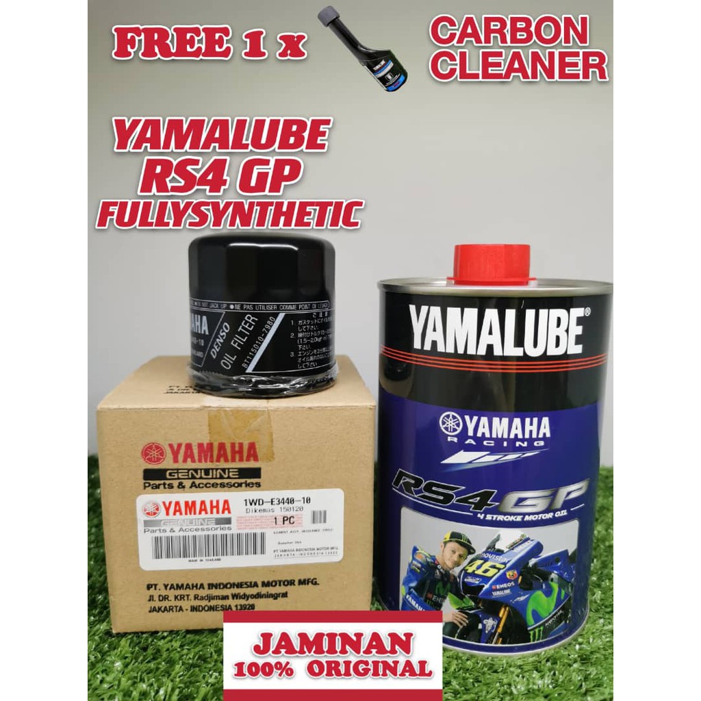 YAMALUBE 4T RS4GP RS4 GP RACING FULLY SYNTHETIC 10W40+OIL FILTER R25 4T ...