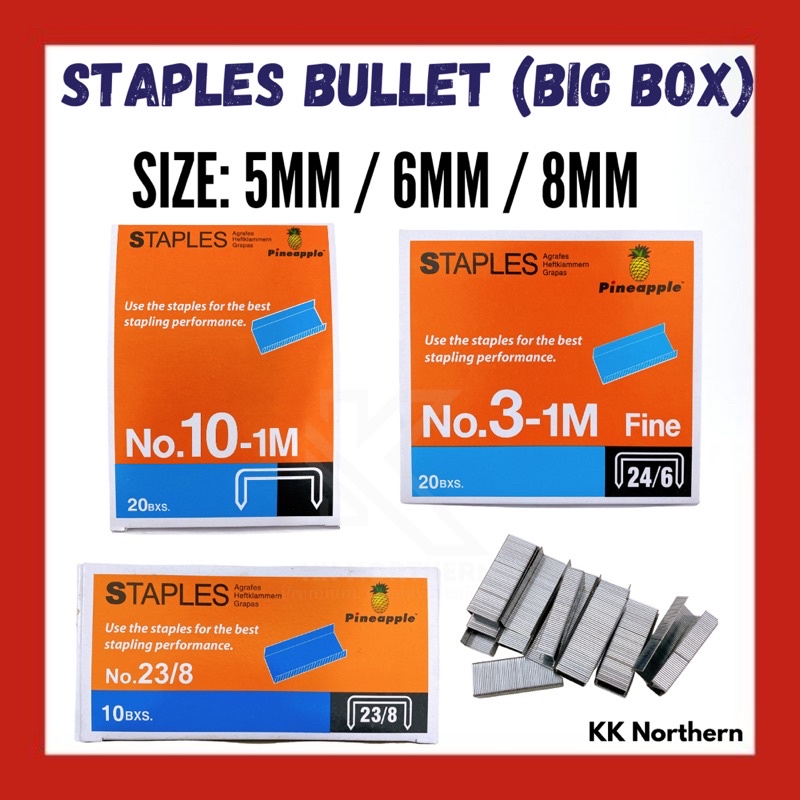 Low Cost Staples Bullet Ubat Stapler Ubat Staples 1000 staples No.23/8 ...