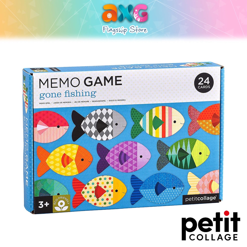 Petit Collage Fish Memory Game (MG-FISH) Flash Card Memory for Baby ...