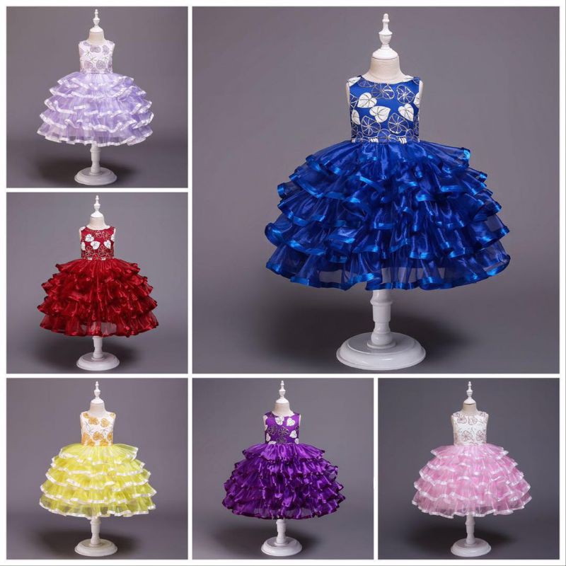 Gaun Budak 🔥 Perempuan Kids Girl Party Costume Harijadi Birthday Anak ...