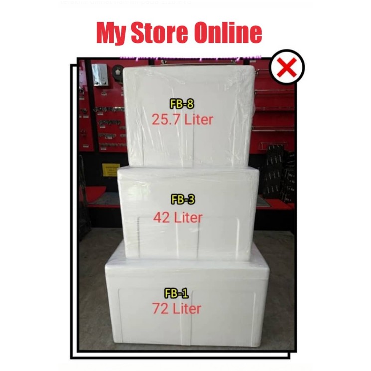 FB1# 72 Liter Styrofoam Ice Box/Foam Box/Fish Box | Shopee Malaysia