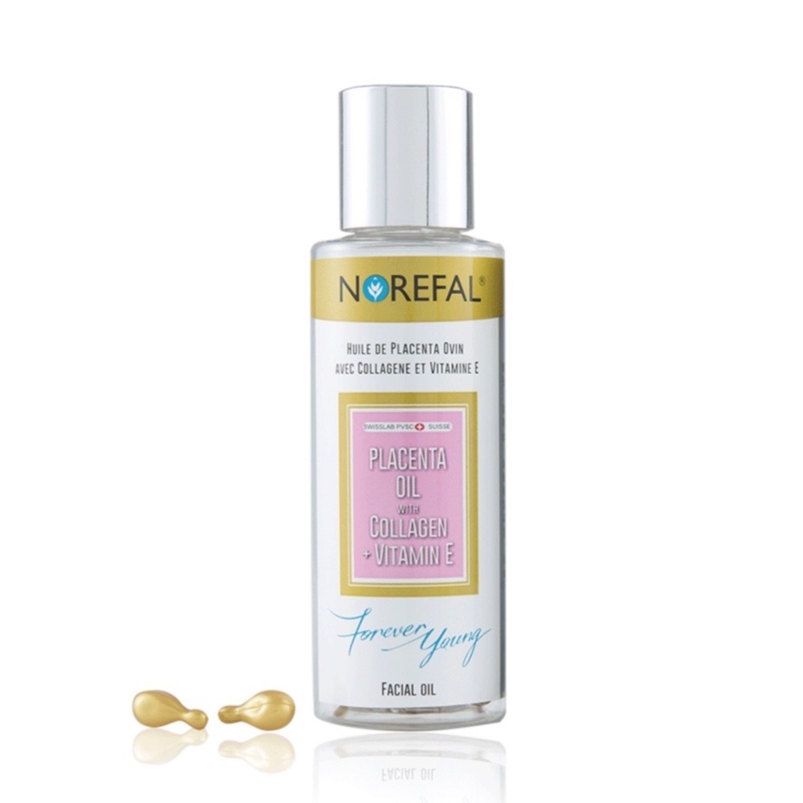 Norefal Placenta Oil With Collagen+Vitamin E 90 Gelcaps (EXP:12/2024 ...