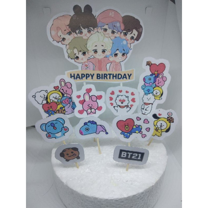 BTS BT21 cake topper | Shopee Malaysia