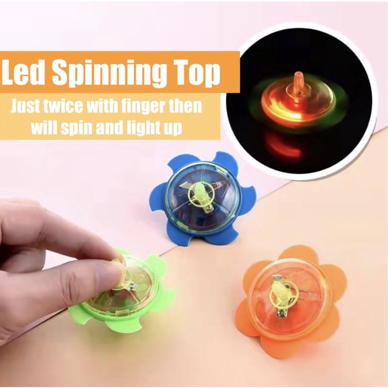 Kids plastic LED Gyro Toys Relief Stress Desktop Spinning Top Toys ...