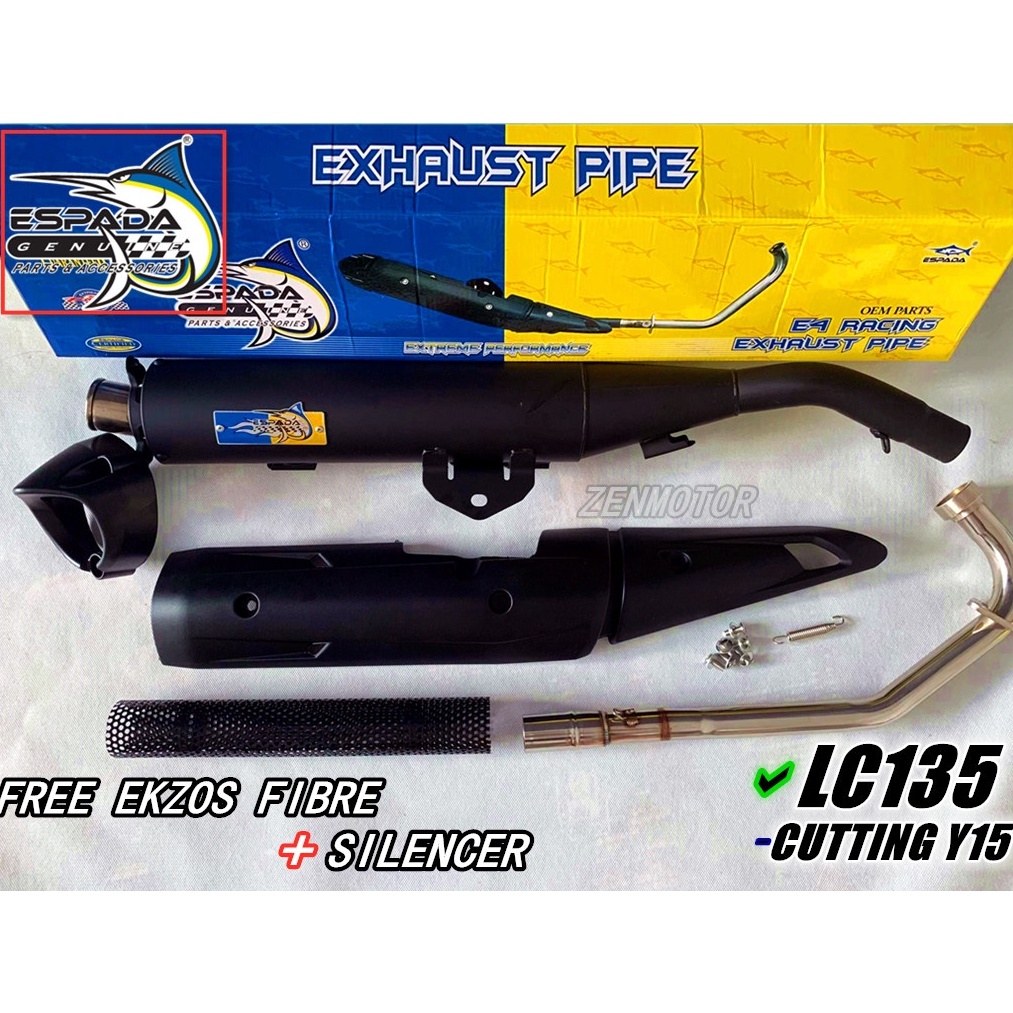 🔥🔥 LC135 Y15ZR RS150 Y16ZR EX5 EXHAUST ESPADA EKZOS LC Y15 Y16 RS SRL115 FI E4 E5 E6 EXZOS EZOS ...