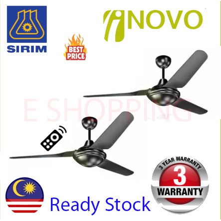 Inovo Ceiling Fan NEVIS 3-BK 3 Blade With Remote Control Sirim Approved ...
