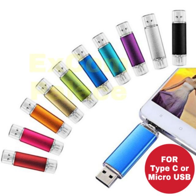Otg 32GB /16GB Pendrive USB+micro / USB+type C Port (Android) | Shopee ...