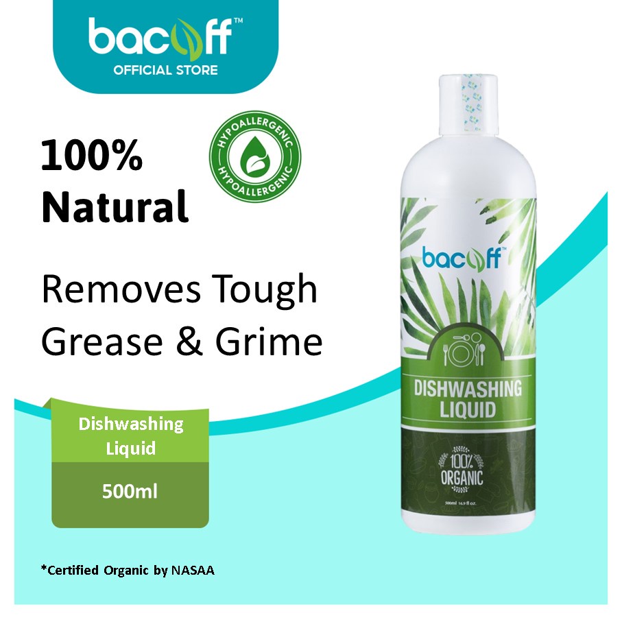 Bacoff Natural Dishwashing Liquid Dishwash Detergent (500ml) | Shopee ...