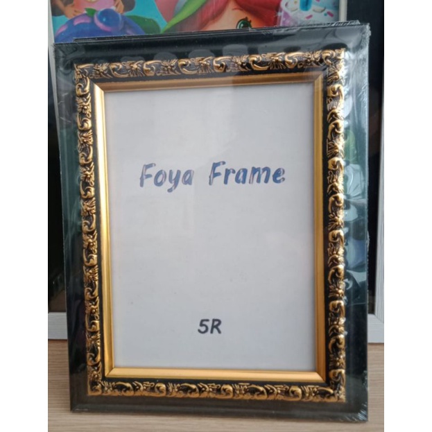 KAYU Photo Frame Frame 5R Dark Brown Carved Wood | Shopee Malaysia