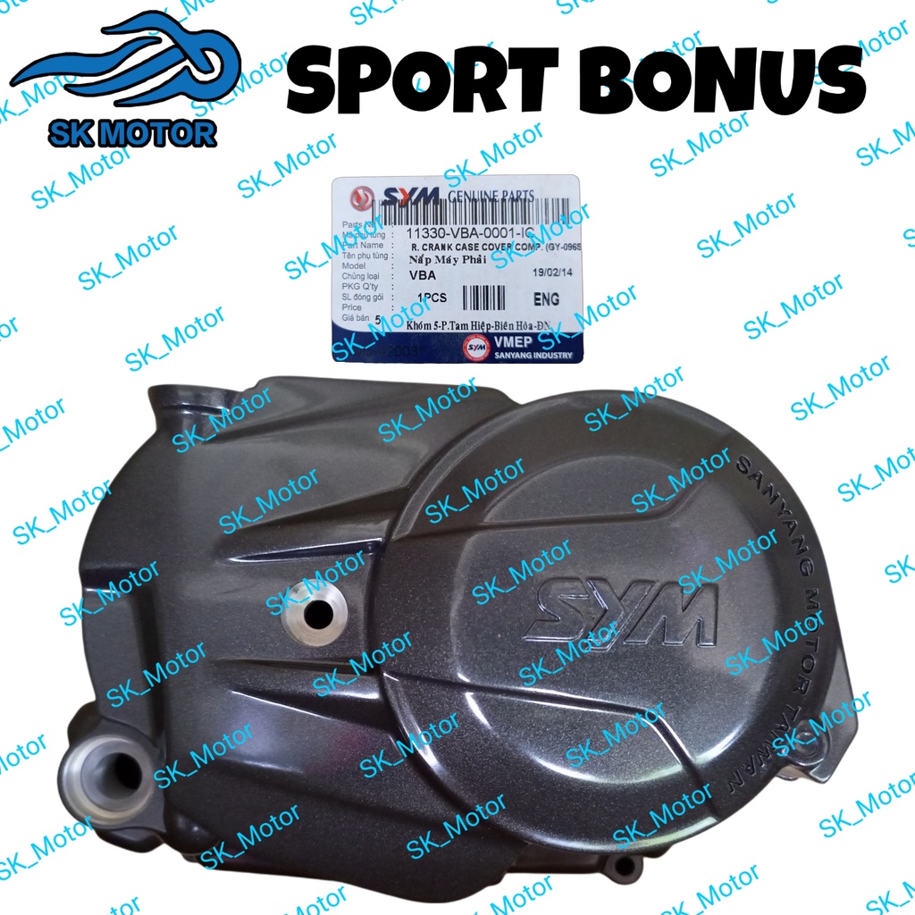SYM SPORT BONUS SR Original Clutch Cover / Crankcase Cover / Right Engine Cover 11330-VBA-0001 ...
