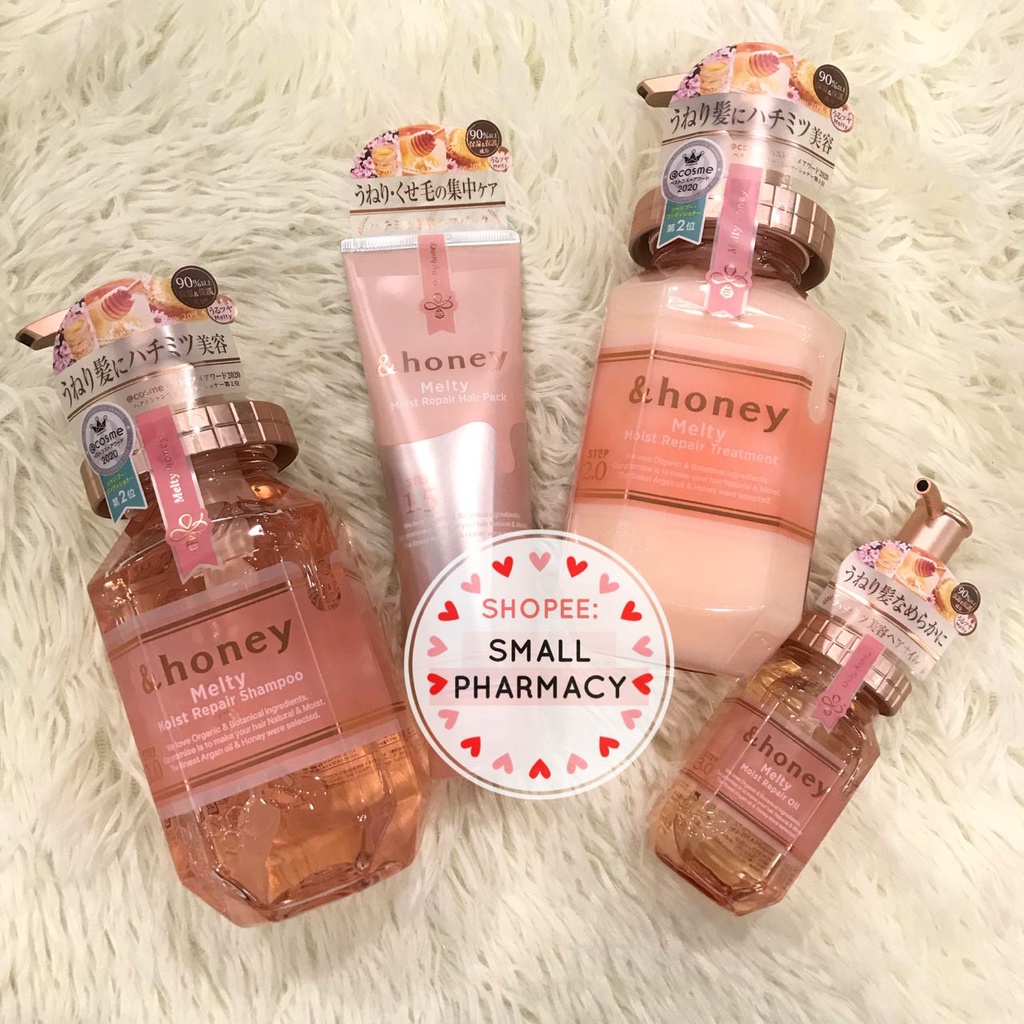 &Honey Melty Moist Repair Shampoo / Hair Pack / Treatment / Hair oil - Made in Japan | Shopee ...