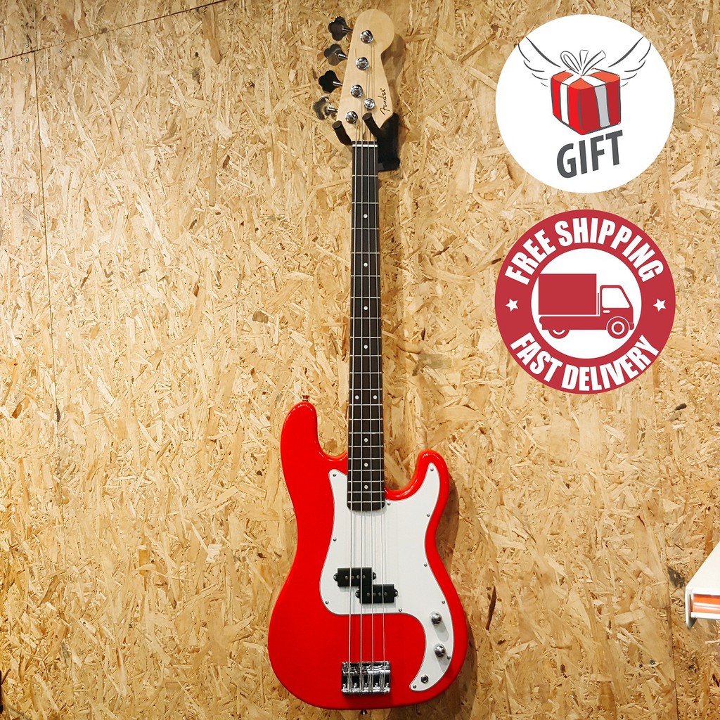 Fender Perfomer Precision Bass Guitar Red 4 String PB Electric # Wings ...