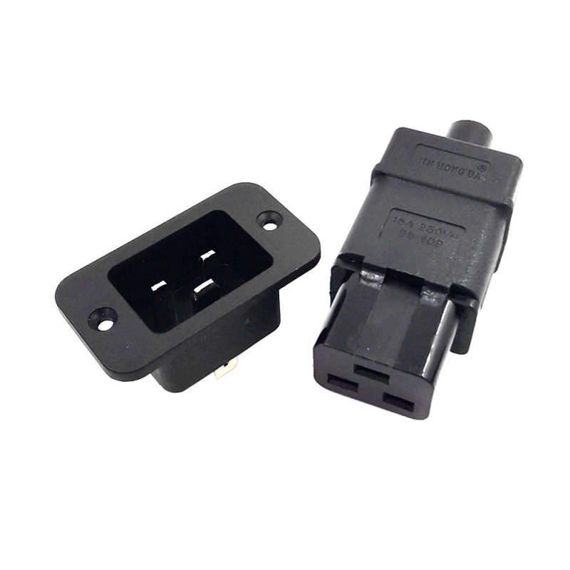1Pair(2pcs) C19 and C20 Power Panel Mount Plug Rewirable Connector ...