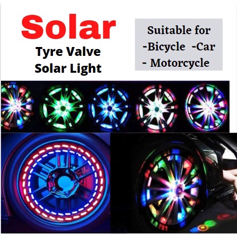 Solar Tyre Valve Solar Light Wheel Tayar Valve Lighting Solar For Car ...
