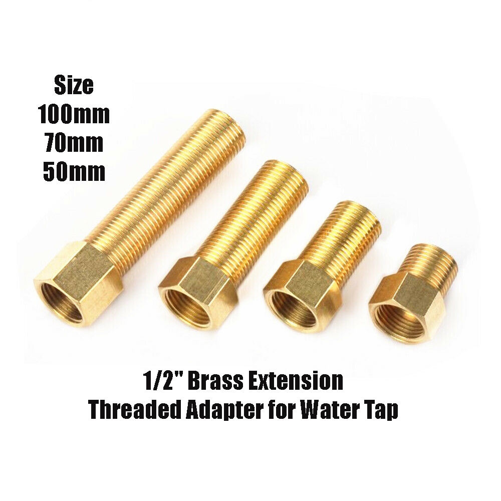 [ 1 UNIT ] 1/2" Brass Extension Threaded Adapter for Water Tap / Male ...