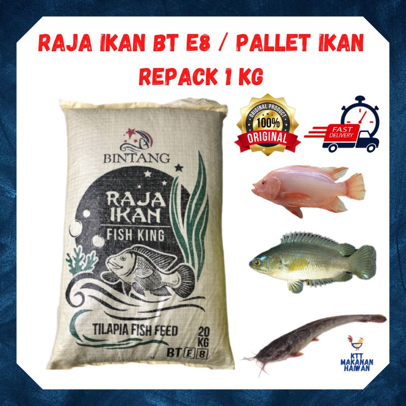 KTT Raja Ikan BT E8 Makanan Ikan Talapia Dedak Ikan Pancing Umpan ...