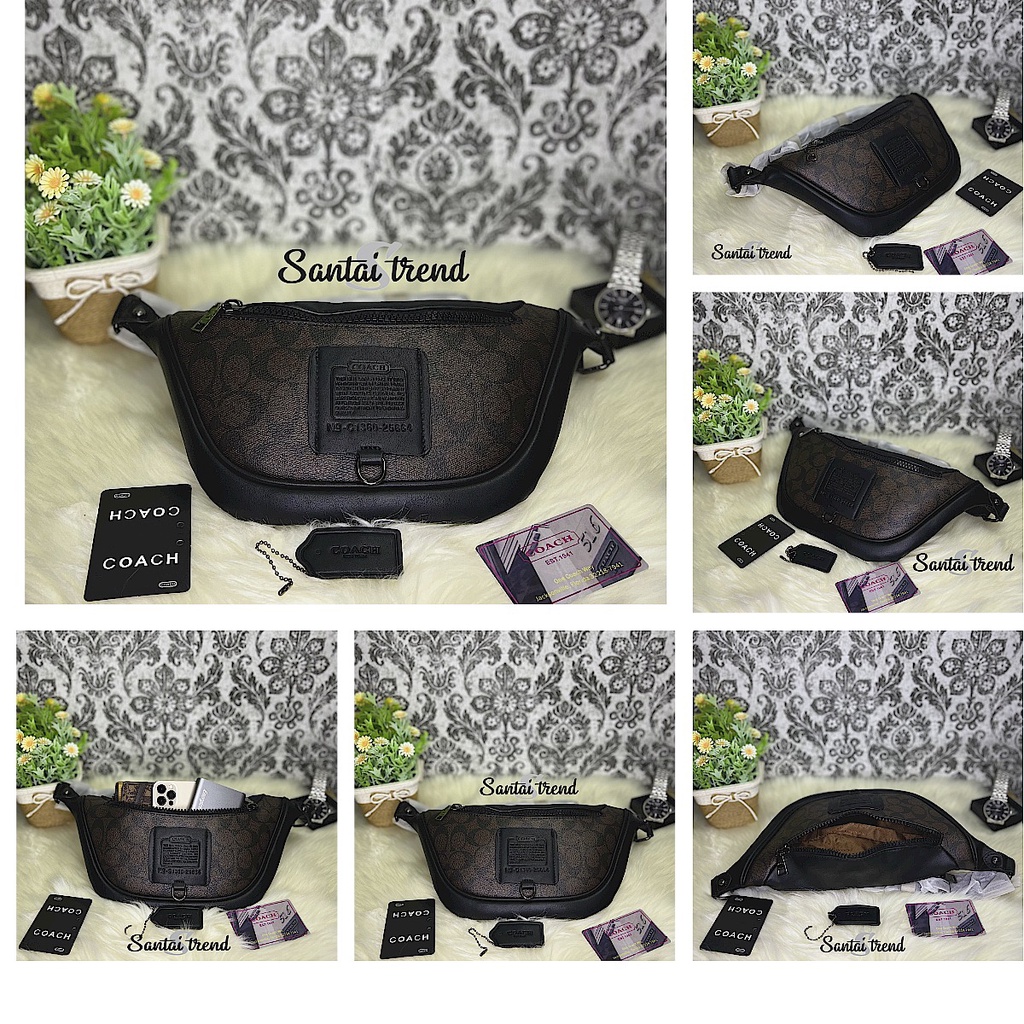 Coach Pouch Bag Men Waist Bag Beg Silang Coach PREMIUM QUALITY | Shopee ...