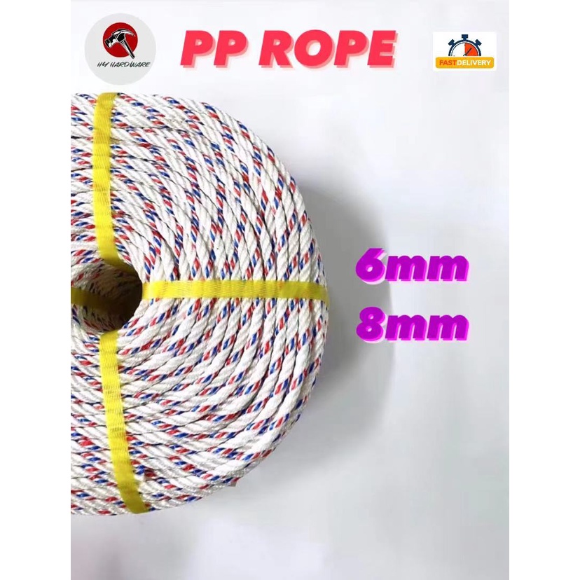 🔥READY STOCK🔥 POLYPROPYLENE ROPE / PP ROPE / P.P. ROPE / TALI LEMBU ...
