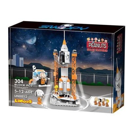 UTOYS LiNoos Peanuts Snoopy Space Rocket 304PCS Block Set Kids Toy ...