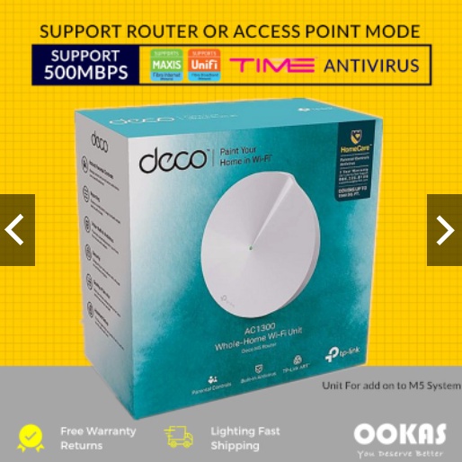 TP-LINK Deco M5 AC1300 Mu-Mimo Dual Band Whole Home Mesh UniFi Wireless ...