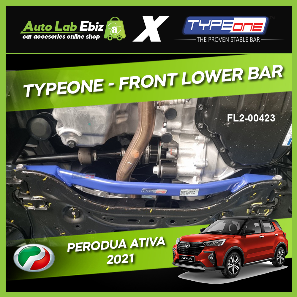 Perodua Ativa 2021 TypeOne Safety Front Lower Bar (FL2-00423) | Shopee ...