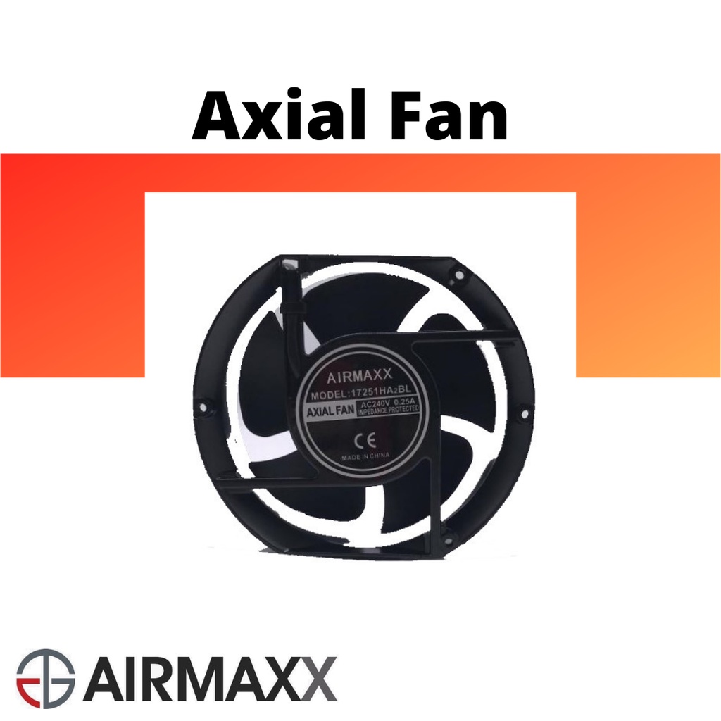 AIRMAXX 172mm x 150mm x 51mm 6'' Inch half round Axial fan Cooling fan Video fan ball bearing ...
