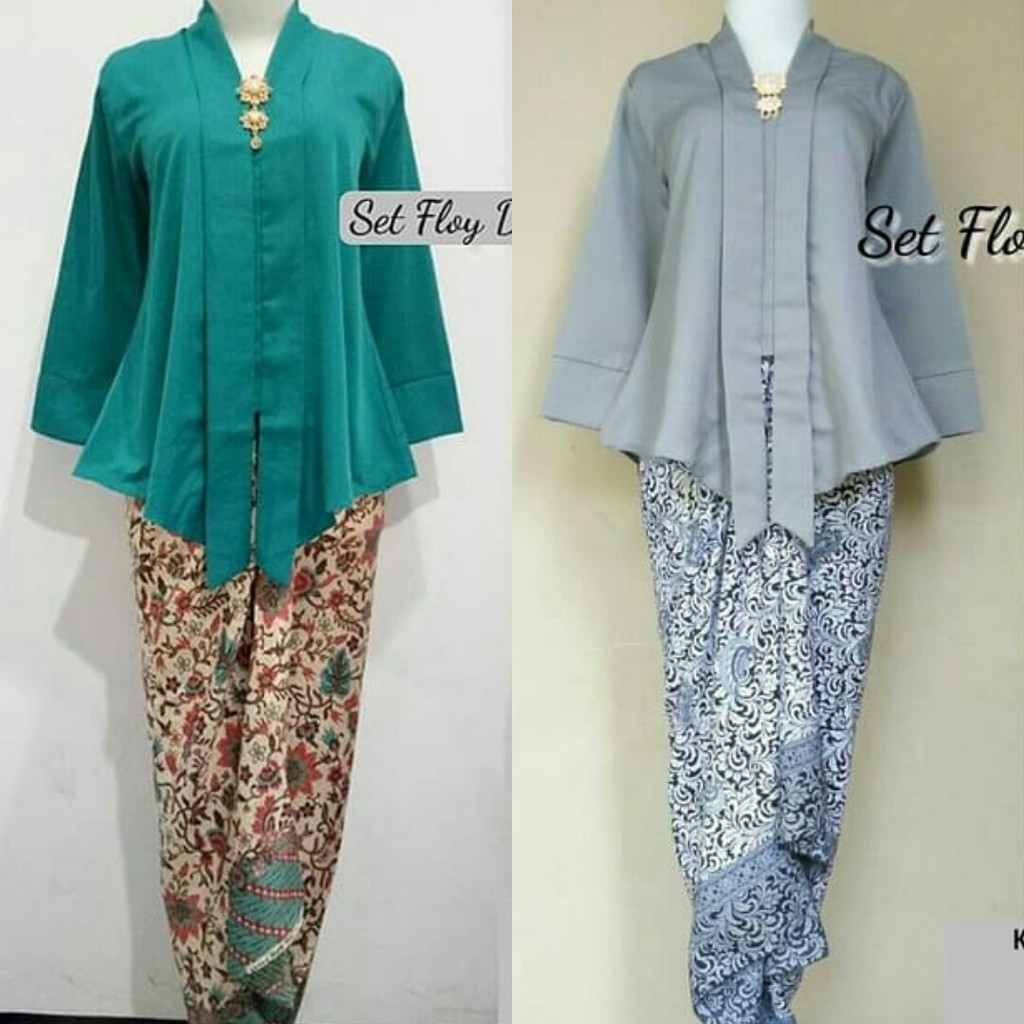 Modern Kebaya Suit Brocade Set Of New Flea Graduation Kebaya Gray Color ...