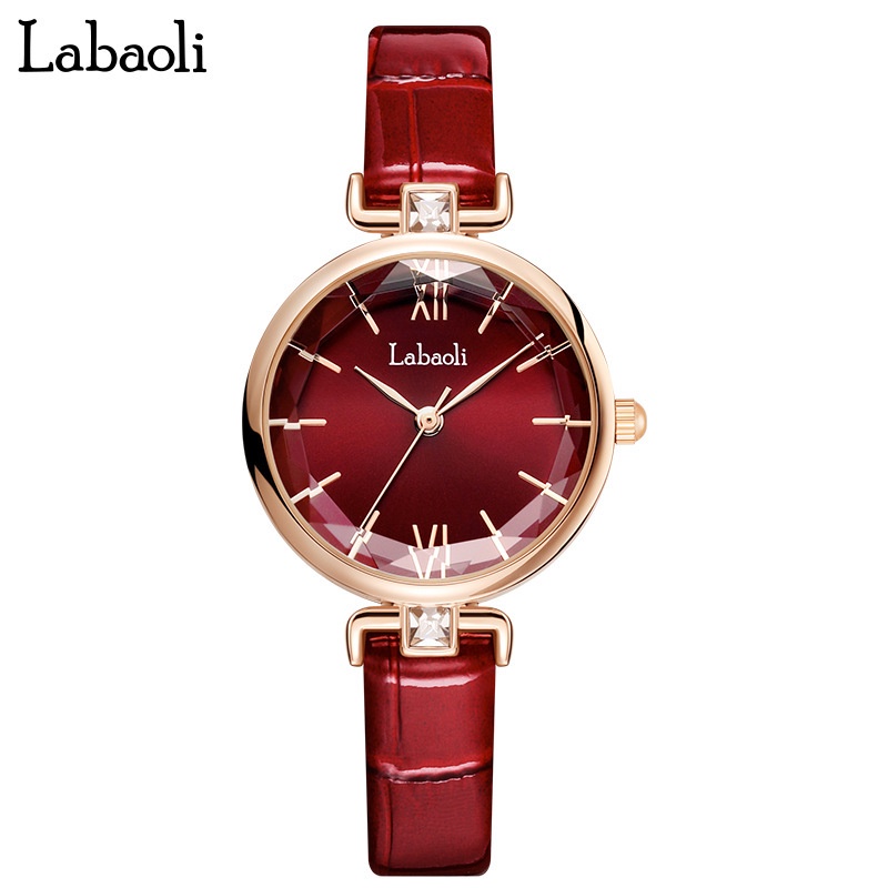 La Baoli women's watch light luxury fashion waterproof leather small ...