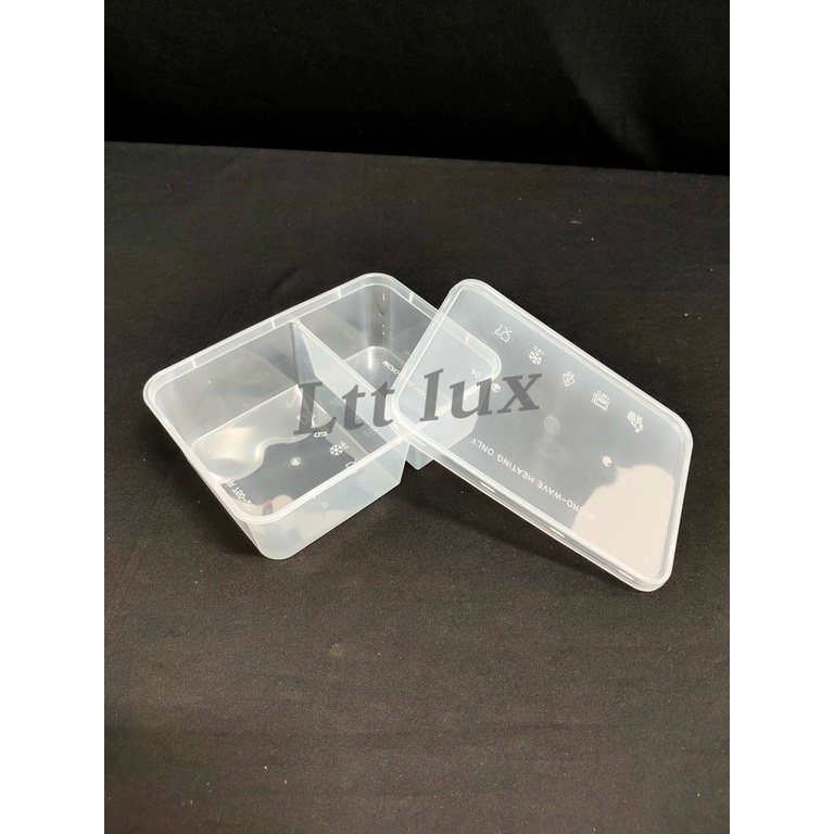 FR750-2C / 750ml Two (2) Compartment Plastic Disposable Food Container ...