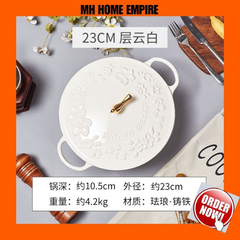 💥Molto Bella cast iron enamel 23/27 CM💥 | Shopee Malaysia