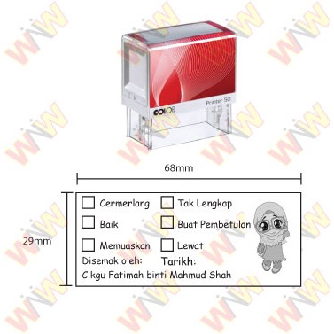 COLOP Printer Line Self-Inking Rubber Stamp P10 P20 P30 P40 P50 P60 / Cop | Shopee Malaysia