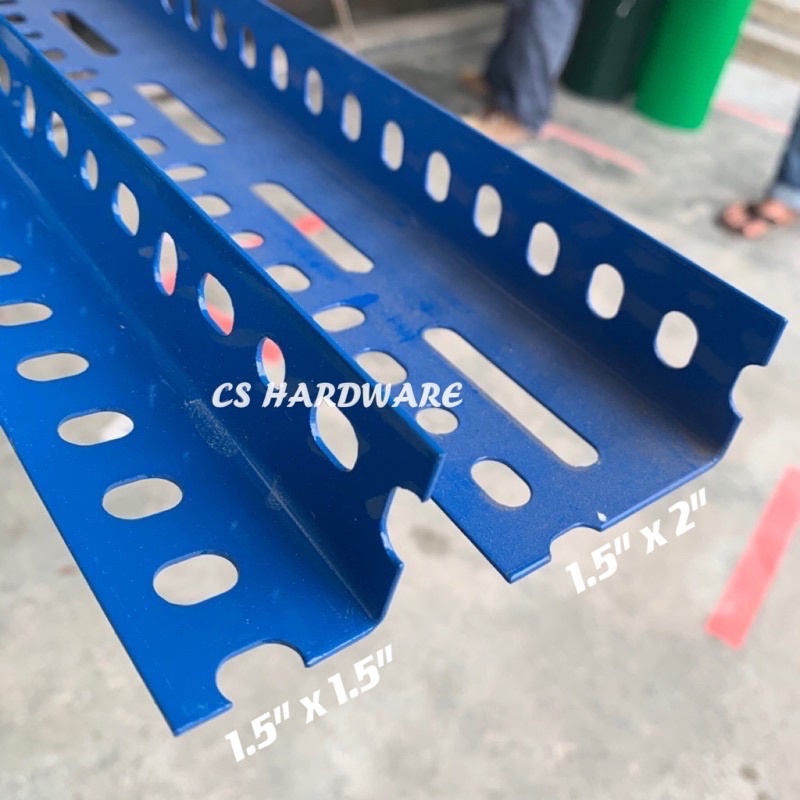 5 ft Slotted Angle Bar Iron Besi Biru Rak Shelf Besi Biru - untuk DIY ...